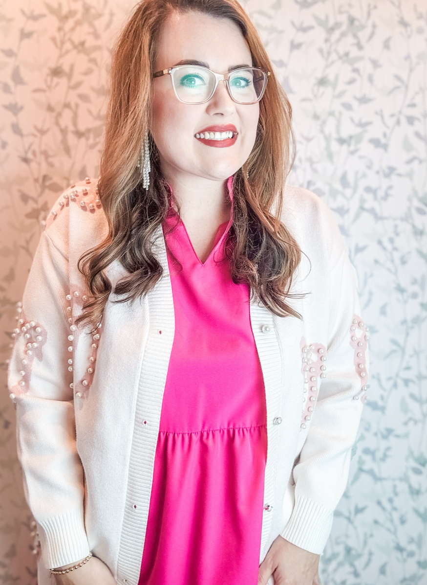 Pearl Bow Cardigan – Heart of Grace